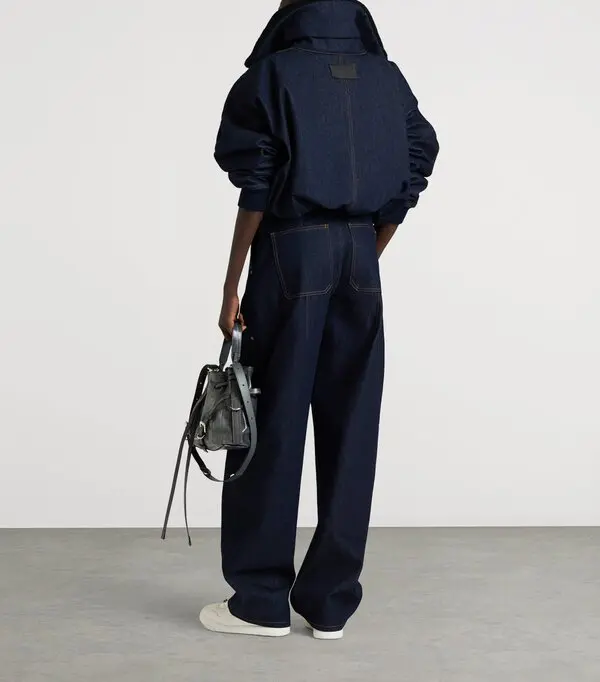 Givenchy Shearling-collar Denim Blouson Jacket - Blue