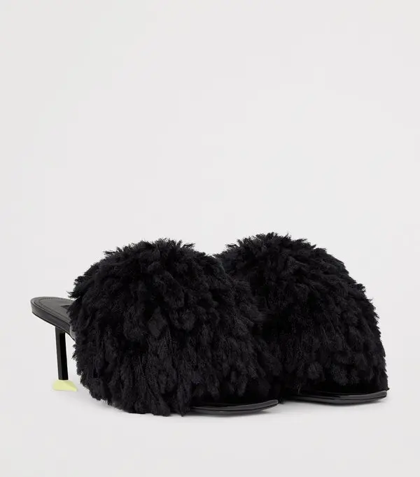 Givenchy Leather Pompom Heeled Mules 65
