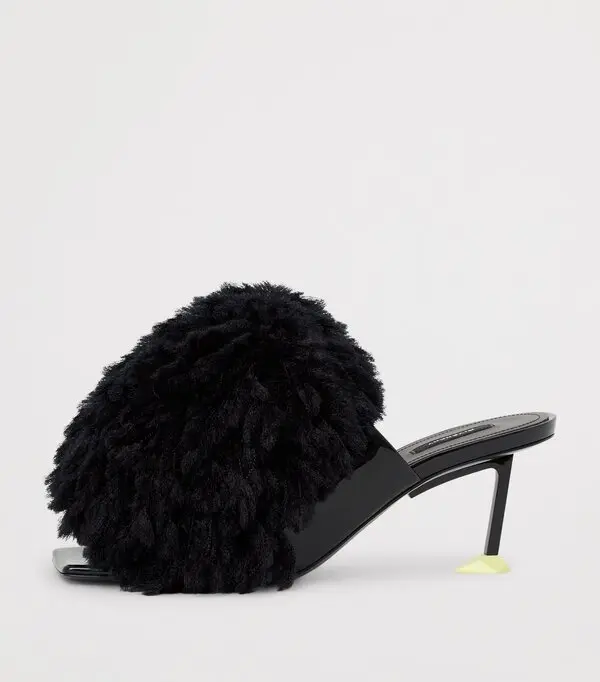 Givenchy Leather Pompom Heeled Mules 65