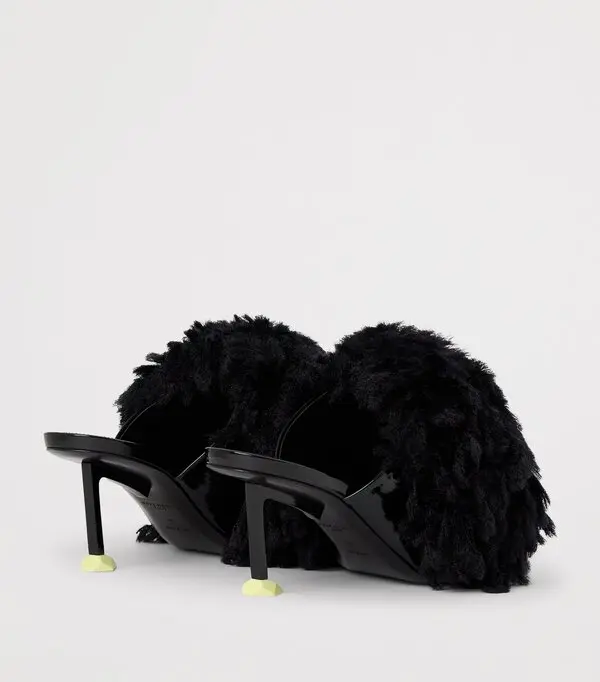 Givenchy Leather Pompom Heeled Mules 65