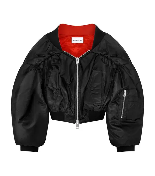 Givenchy Cropped Cocoon Bomber Jacket
