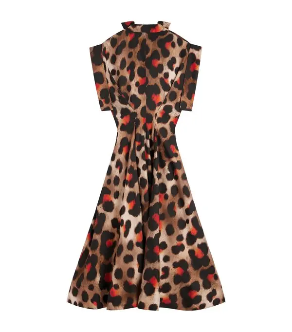 Givenchy Silk Leopard Print Midi Dress
