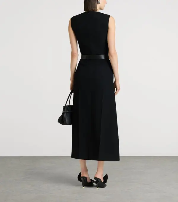 Givenchy Wool Sliced Midi Dress