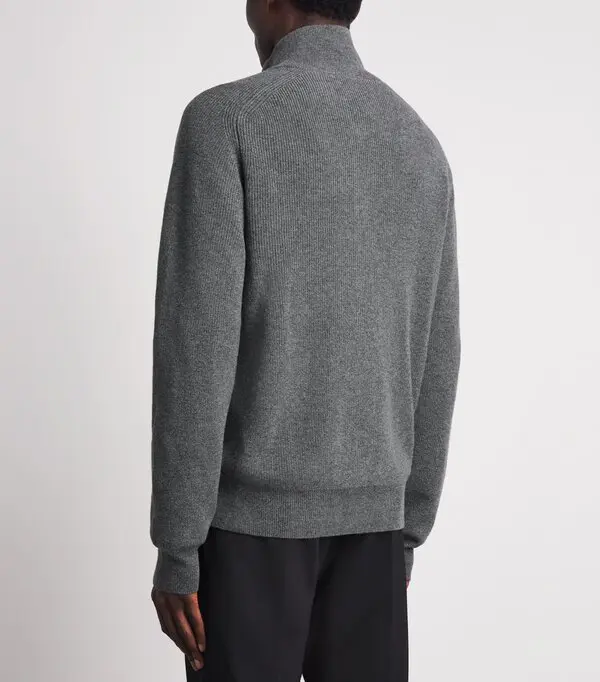 Pal Zileri Wool-silk-cashmere High-neck Cardigan