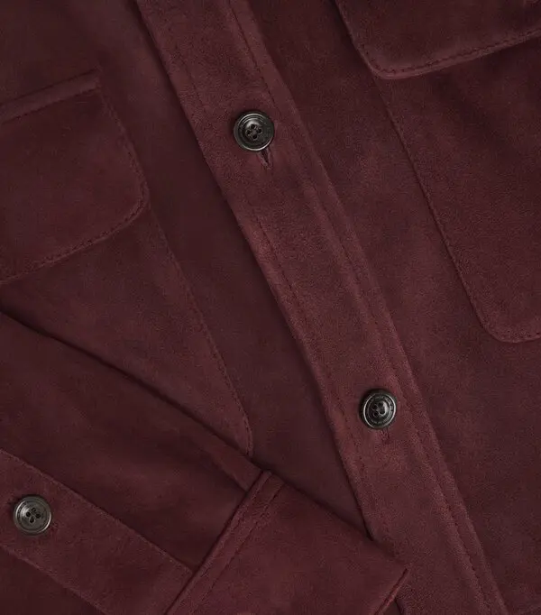Ralph Lauren Purple Label Suede Overshirt