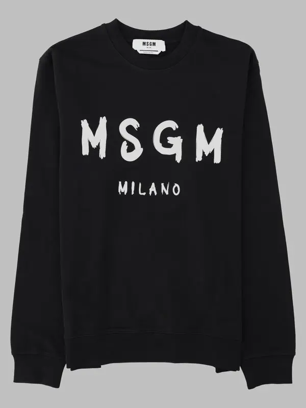 MSGM Felpa In Cotone Con Logo