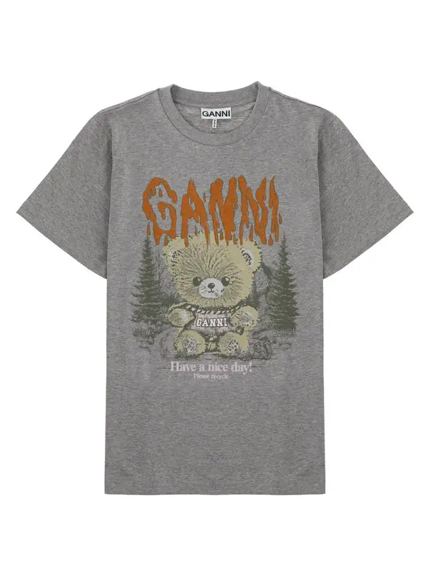 GANNI T-shirt Con Stampa