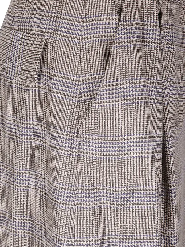 P.a.r.o.s.h Riley Checked Wide-leg Pants