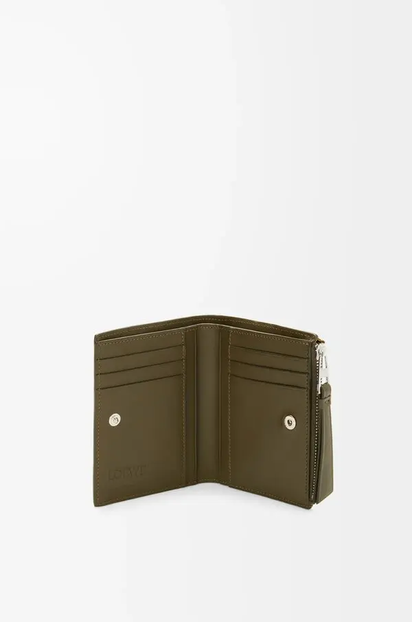 Loewe Puzzle Slim Compact Wallet In Classic Calfskin