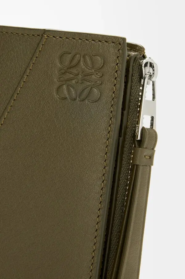 Loewe Puzzle Slim Compact Wallet In Classic Calfskin