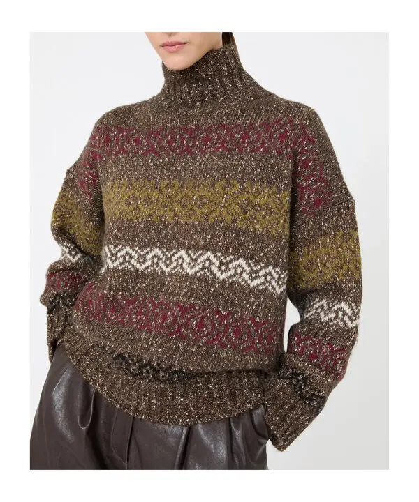 Max Mara Wool-cotton Turtleneck Sweater