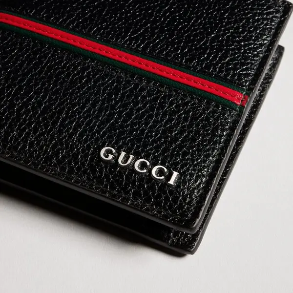 Gucci Bi-fold Coin Wallet With Web