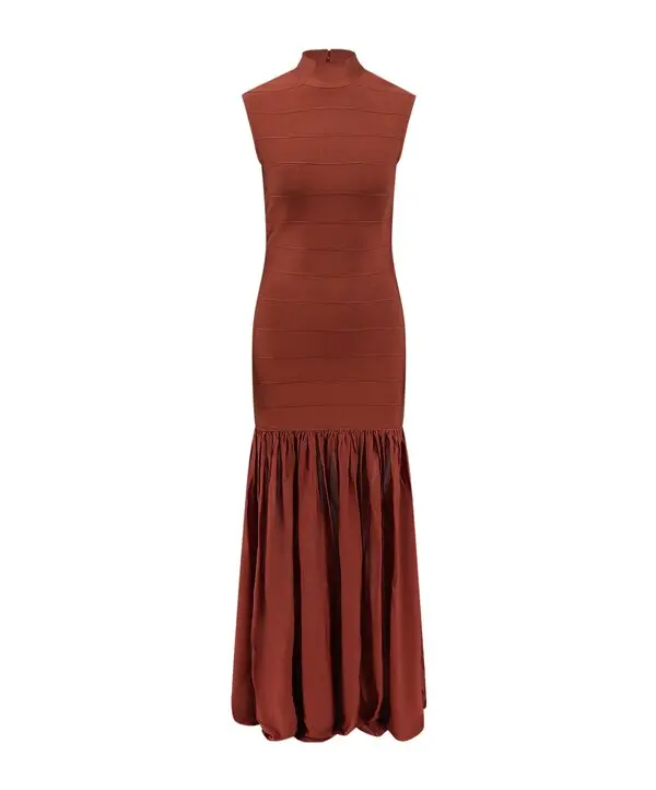 Retrofete High Neck Sleeveless Dress - Red