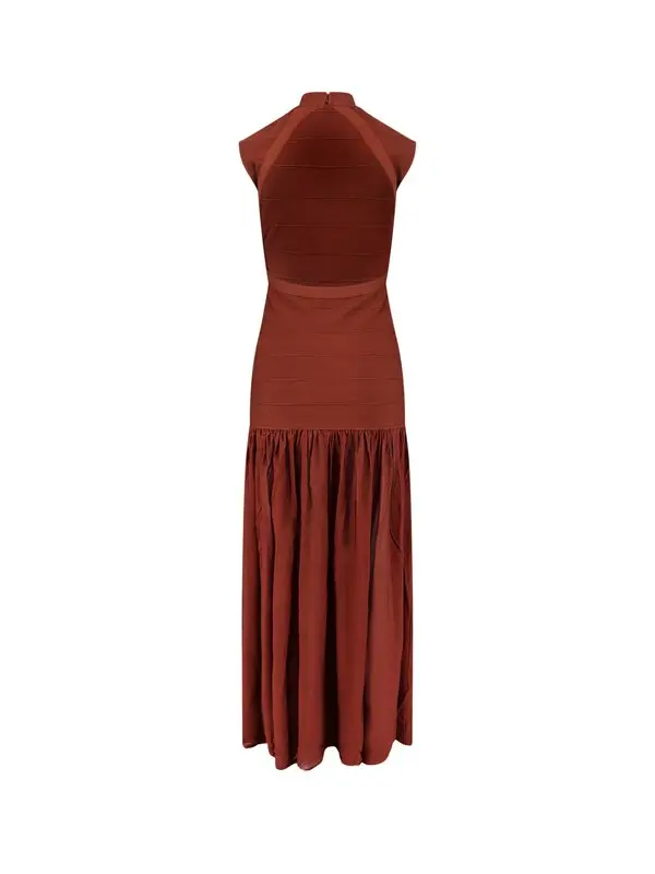 Retrofete High Neck Sleeveless Dress - Red
