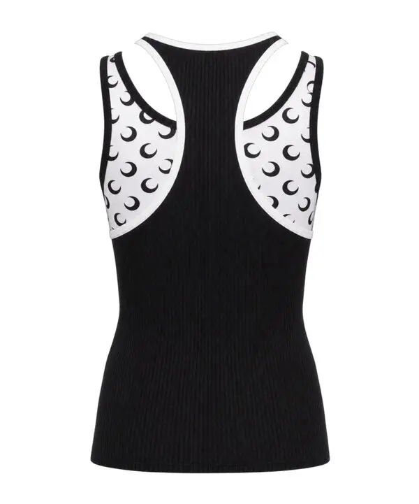 MARINE SERRE Layered Jersey Tank Top