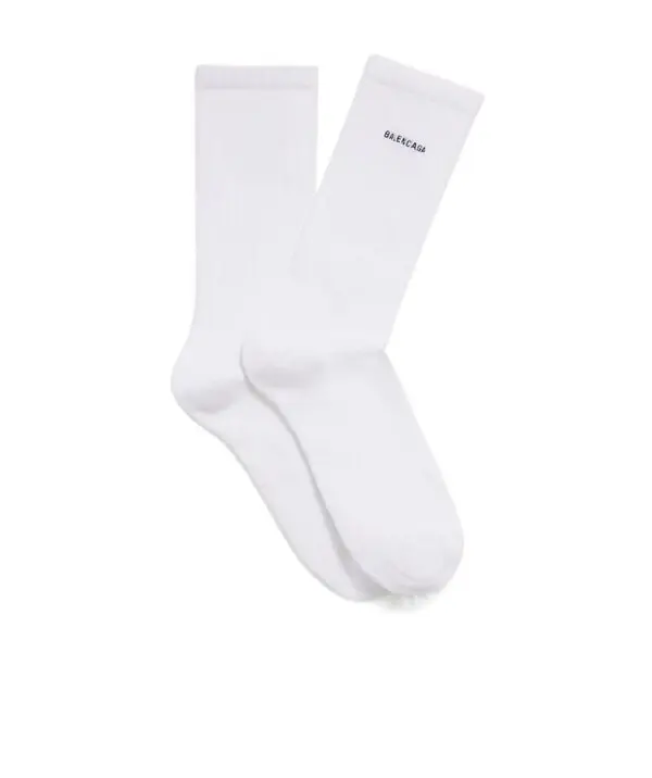 Balenciaga Logo Intarsia Ribbed Socks
