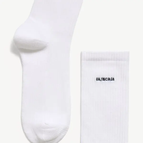 Balenciaga Logo Intarsia Ribbed Socks