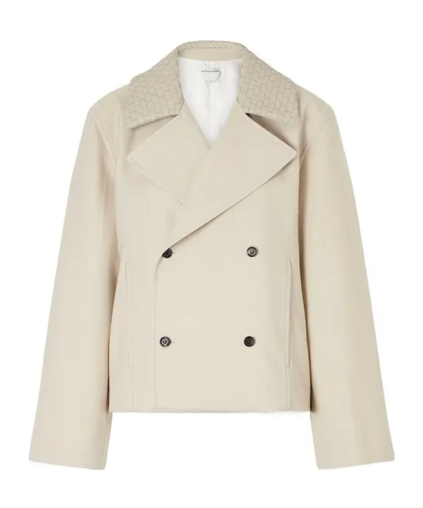 Bottega Veneta Long-sleeve Double-breasted Jacket - Beige