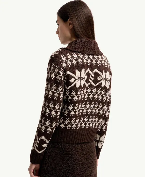 Moncler Jacquard Sequin Zip-up Cardigan
