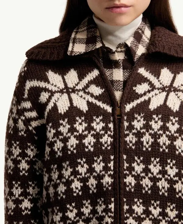 Moncler Jacquard Sequin Zip-up Cardigan