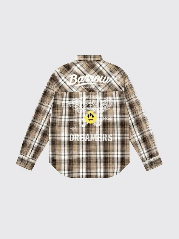 BARROW Vintage Wash Plaid Long Sleeve Shirt