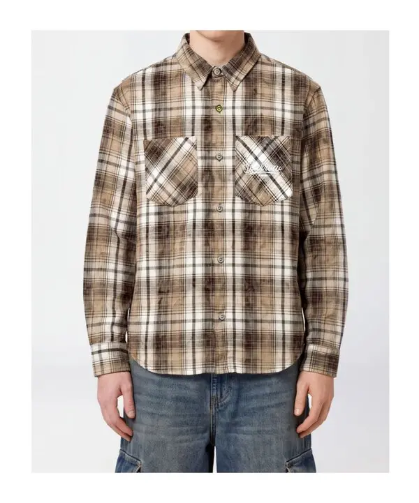 BARROW Vintage Wash Plaid Long Sleeve Shirt
