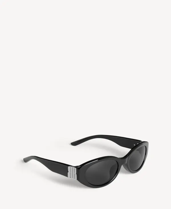 Balenciaga Oval Frame Logo Sunglasses