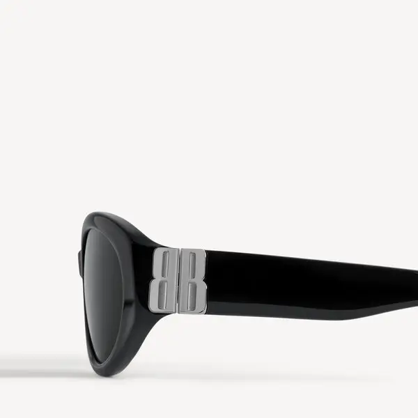 Balenciaga Oval Frame Logo Sunglasses