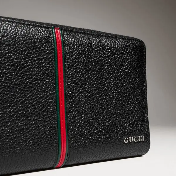 Gucci Zip Around Wallet With Web
