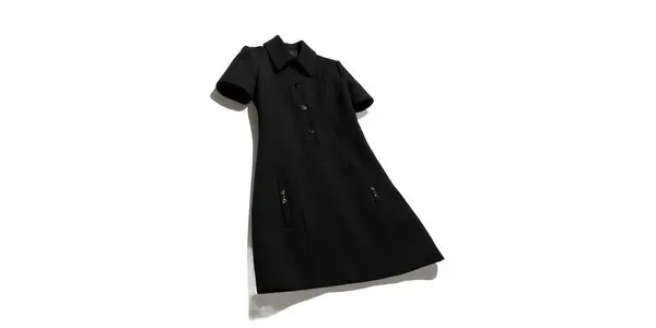 Gucci Crêpe Wool Polo Dress With Horsebit - Black