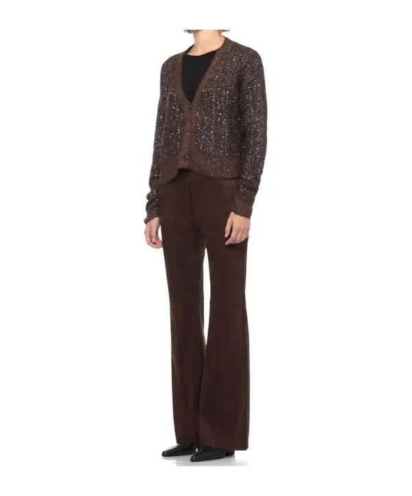 D.exterior Sequined Button Cardigan