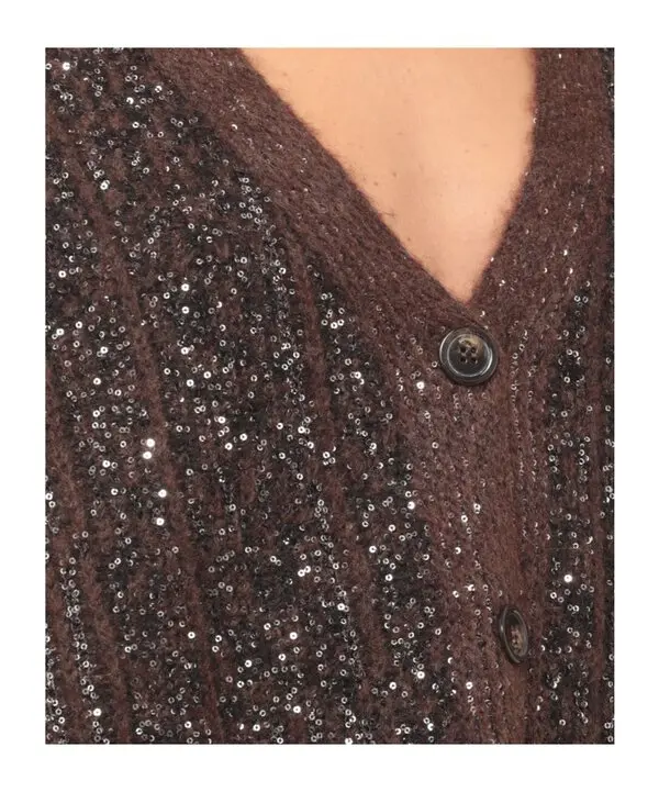 D.exterior Sequined Button Cardigan