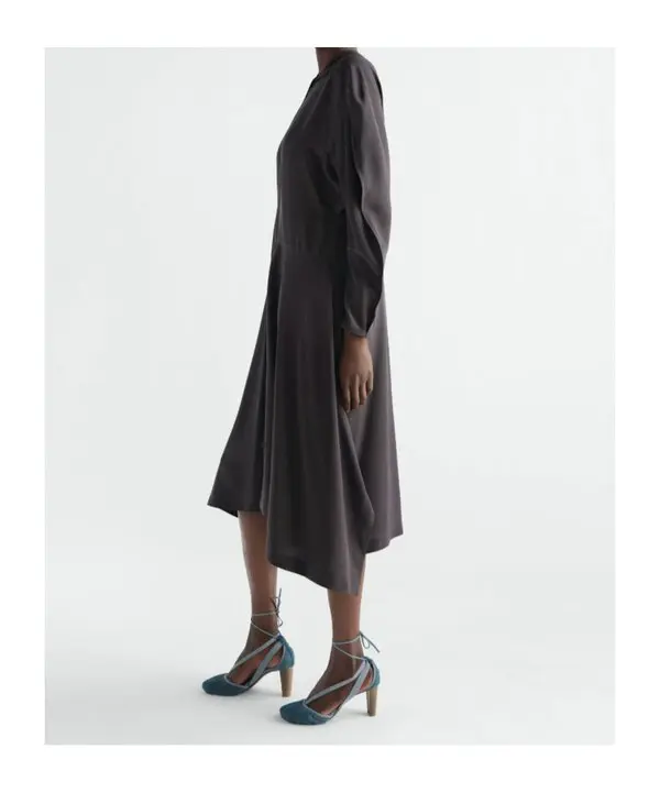 LEMAIRE Midi Dress In Silk Viscose Toile