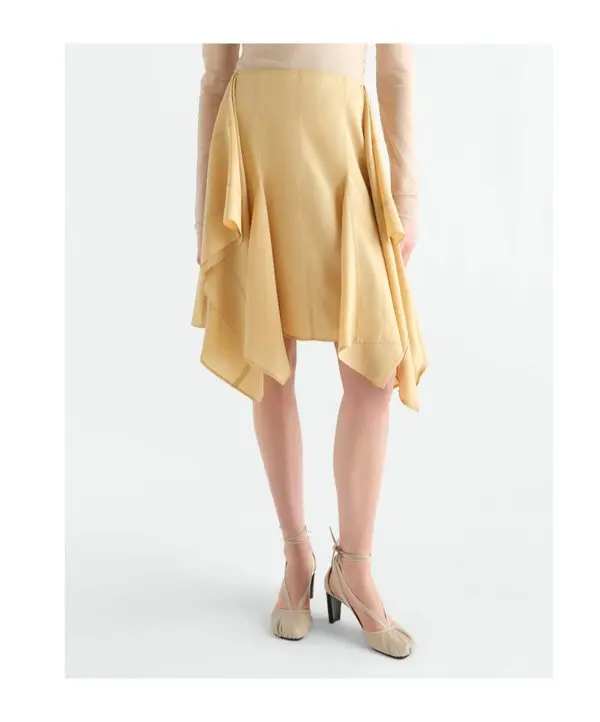 LEMAIRE Paneled Skirt In Silk Viscose Toile