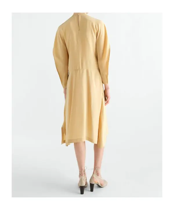LEMAIRE Midi Dress In Silk Viscose Toile