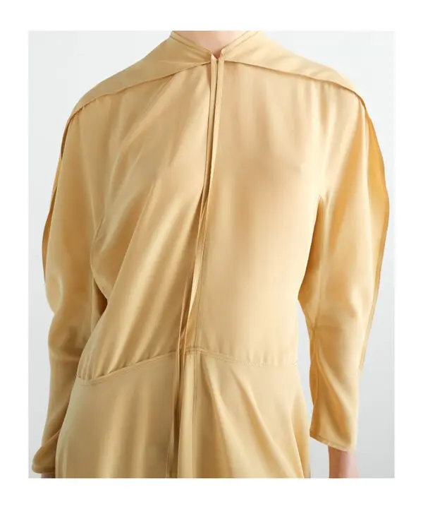 LEMAIRE Midi Dress In Silk Viscose Toile