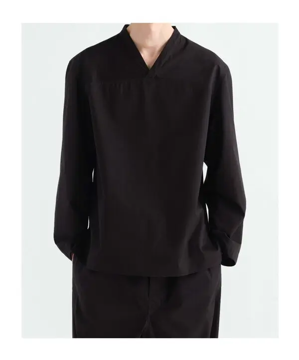 LEMAIRE V-neck Top In Light Cotton Twill