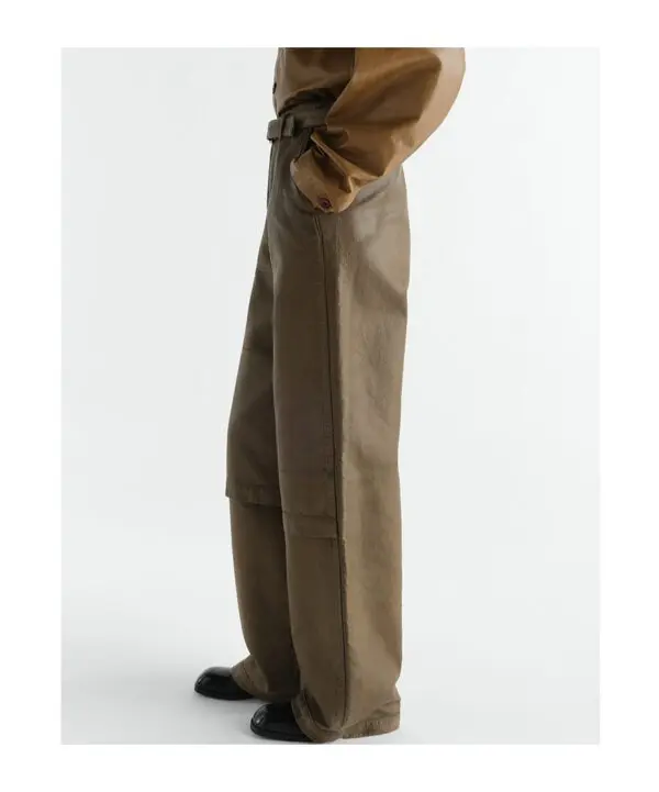 LEMAIRE Work Pants In Coated Broken Twill