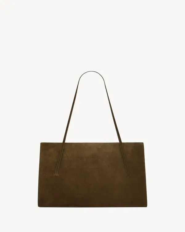 Saint Laurent Simone Large In Suede - Olive Gradient