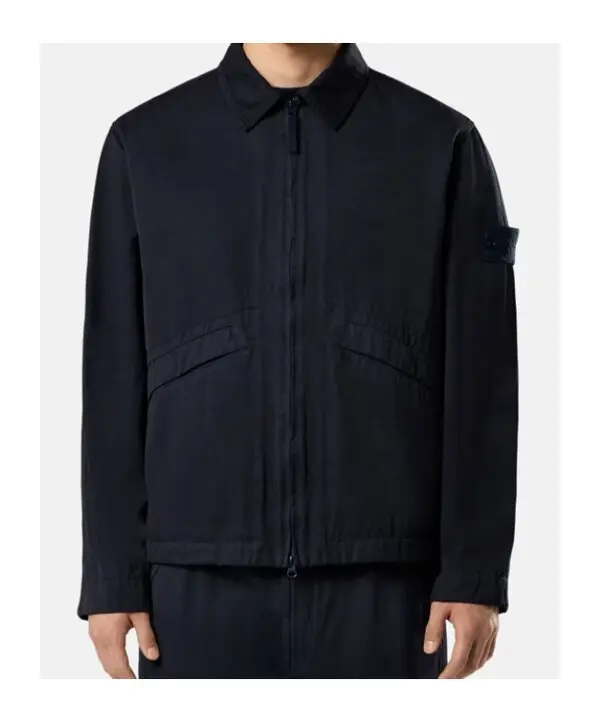 Stone Island Comfort-fit Zip-up Overshirt With Pockets
