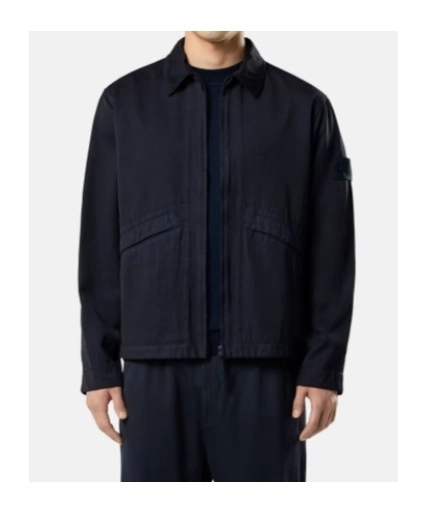 Stone Island Comfort-fit Zip-up Overshirt With Pockets