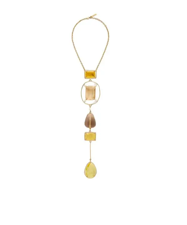 Givenchy Rainbow Drop Necklace In Metal And Crystals - No