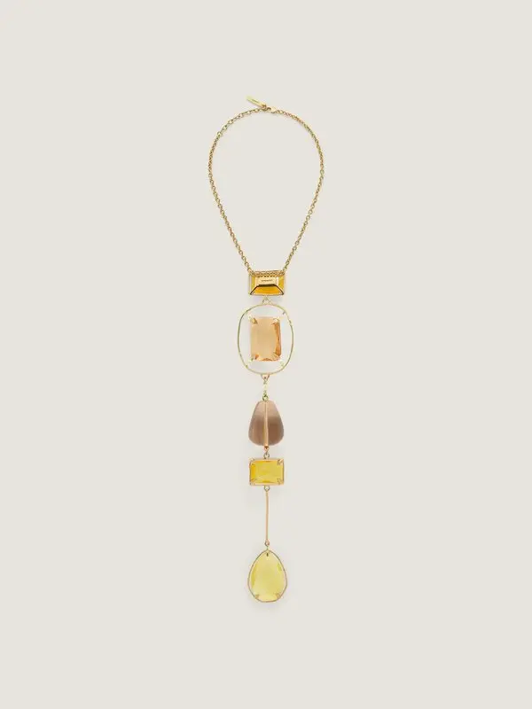 Givenchy Rainbow Drop Necklace In Metal And Crystals