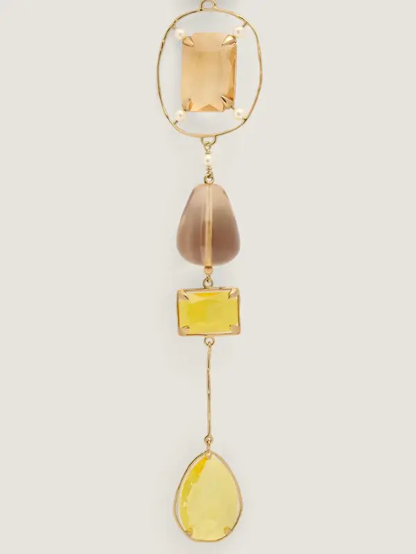 Givenchy Rainbow Drop Necklace In Metal And Crystals
