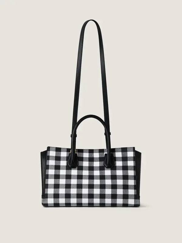 Givenchy Small Antigona Catchall Bag In Checked Canvas