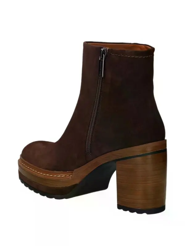 PONS QUINTANA Suede Platform Ankle Boots
