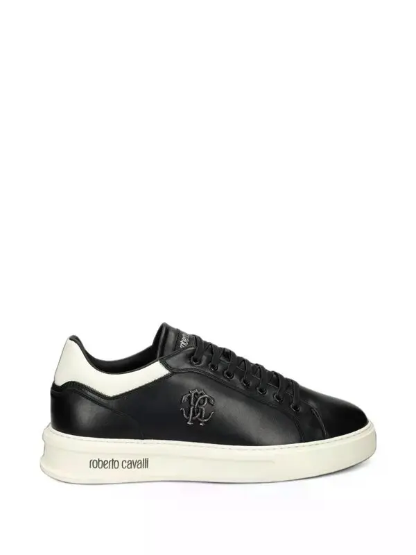 Roberto Cavalli Logo-plaque Leather Sneakers