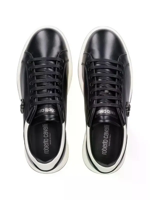 Roberto Cavalli Logo-plaque Leather Sneakers