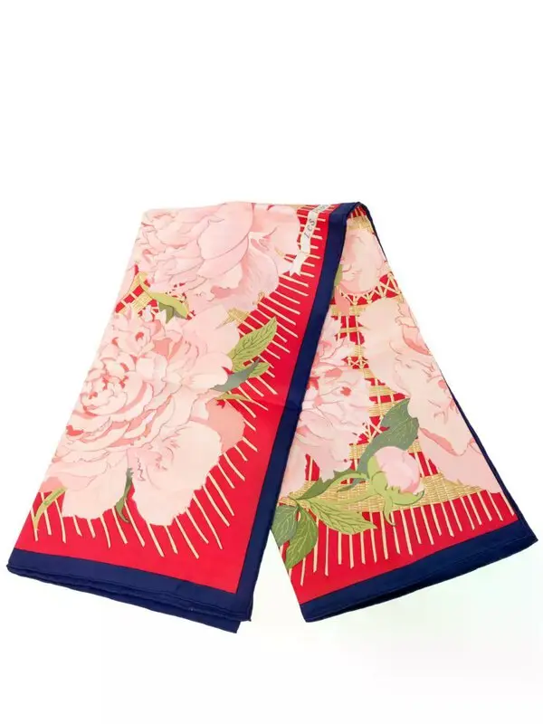 Hermès 2000-2026 Les Pivoines Silk Scarf 90 Scarves