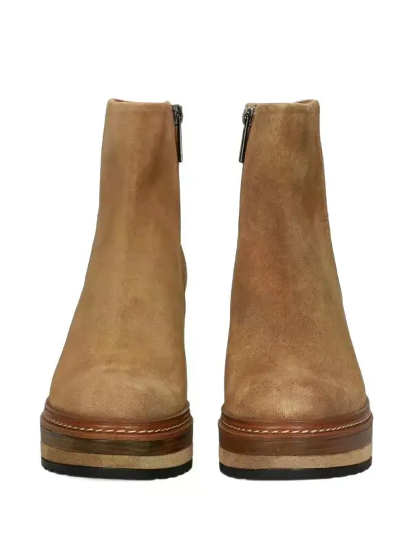 PONS QUINTANA Suede Platform Ankle Boots